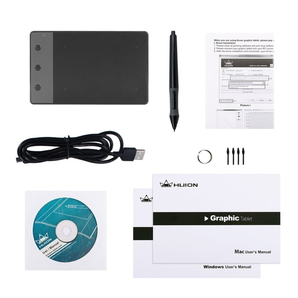HUION H420 Graphics Drawing Tablet Signature Pad with Digital Stylus ...